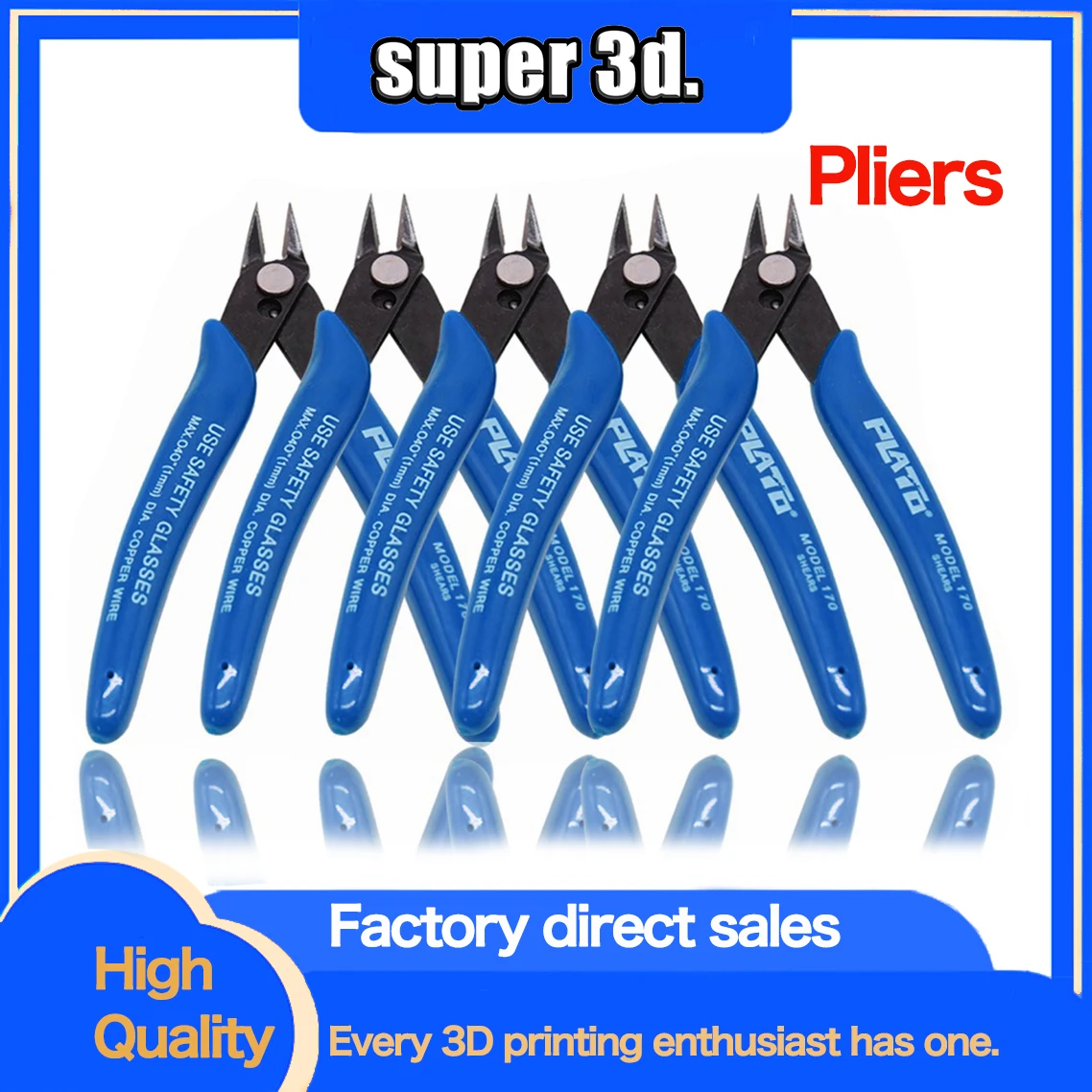 1pcs PLATO 170 Wishful Clamp DIY Electronic Diagonal Pliers Side ...