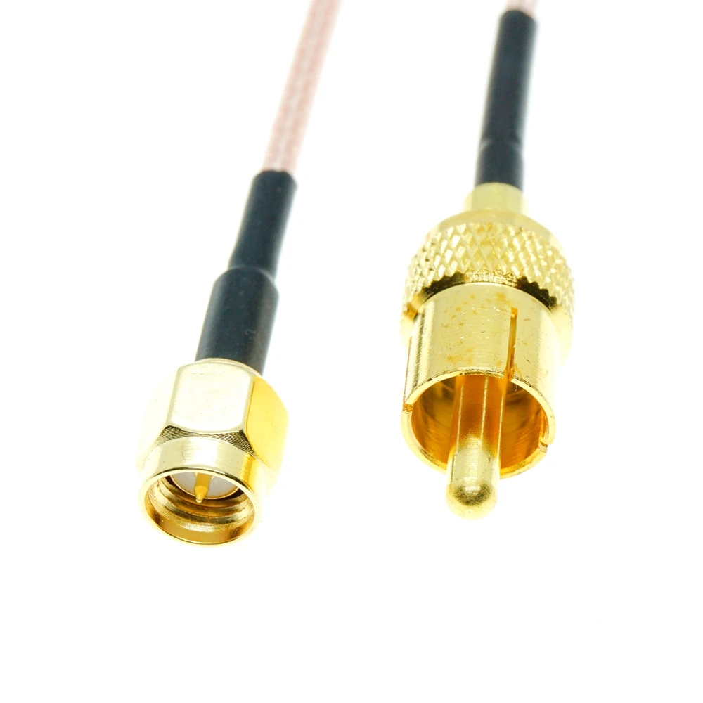 RG316-RCA-MALE-to-SMA-Male-Plug-Connector-Crimp-Wire-Terminal-RF-Jumper ...