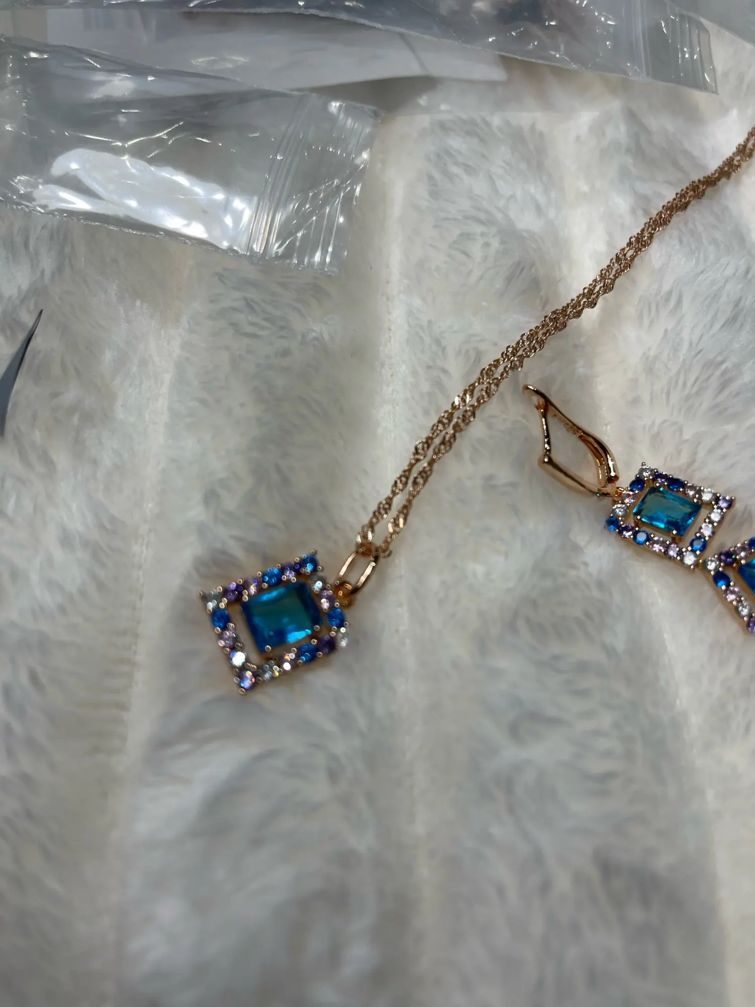 Blue Square Pendant - Sleepy Girlz Co.