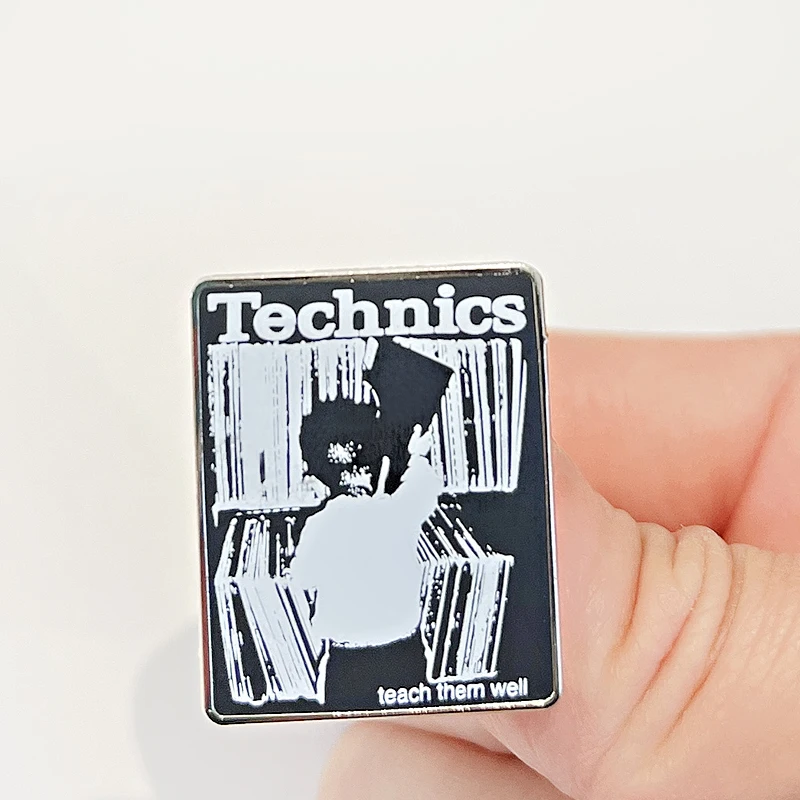 Technics teach them well enamel pin hip hop fashion badge Jewelry ...