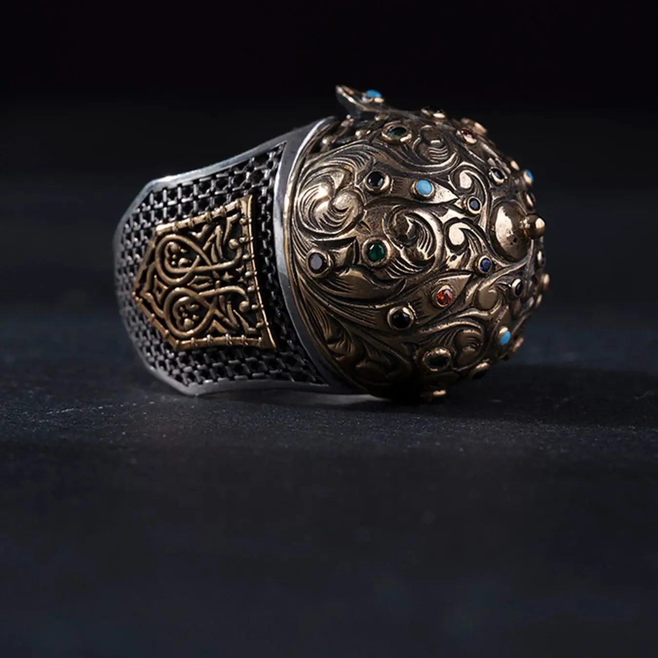 Hagia-Sophia-Islamic-3-Headed-Kaaba-Ring-Men-s-gift-Ring-Islamic-Gift ...