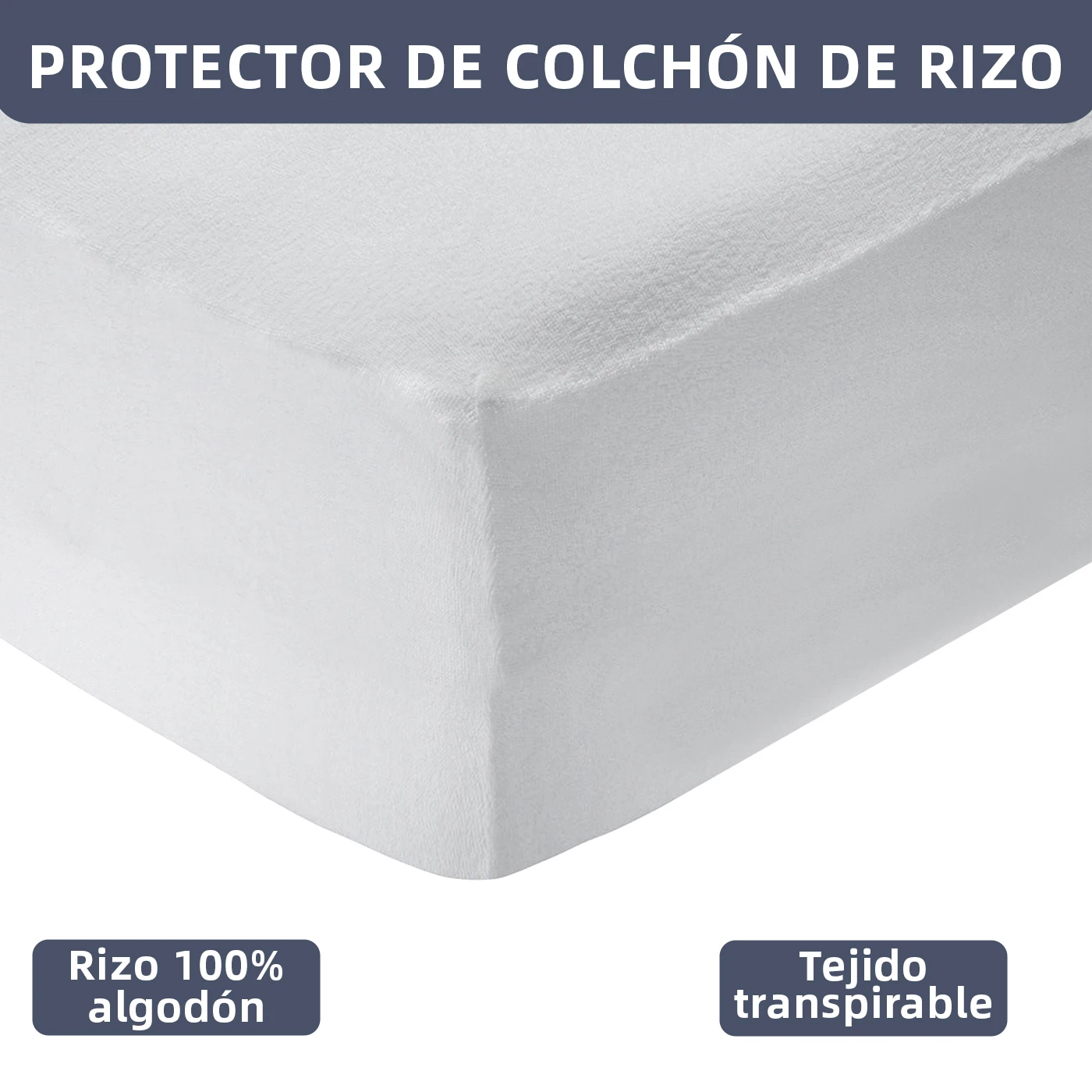 Aitssehome-Protector-de-colch-n-Rizo-100-Algod-n-Cubre-colch-n-Extra ...