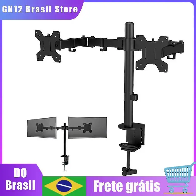 Suporte-2-Tv-monitor-Ajust-vel-Articulado-De-Mesa-10-27-VESA-com-Ajuste ...