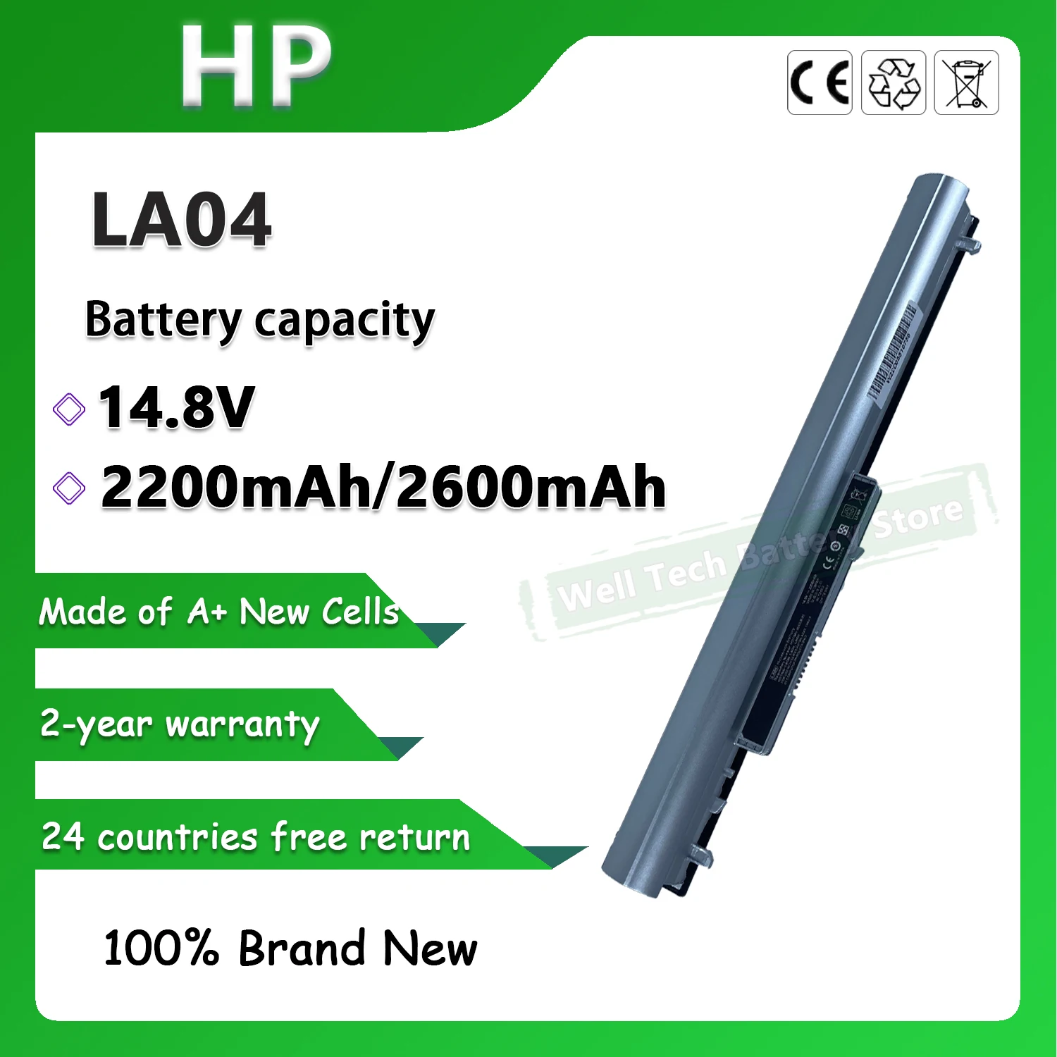 LA04 Laptop Battery for HP Pavilion 14 TouchSmart Series 15-B119TX 15 ...