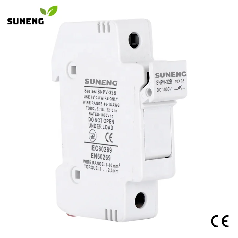 solar pv fuse holder and PV string fuse 1000V DC 10X38 for Photovoltaic ...