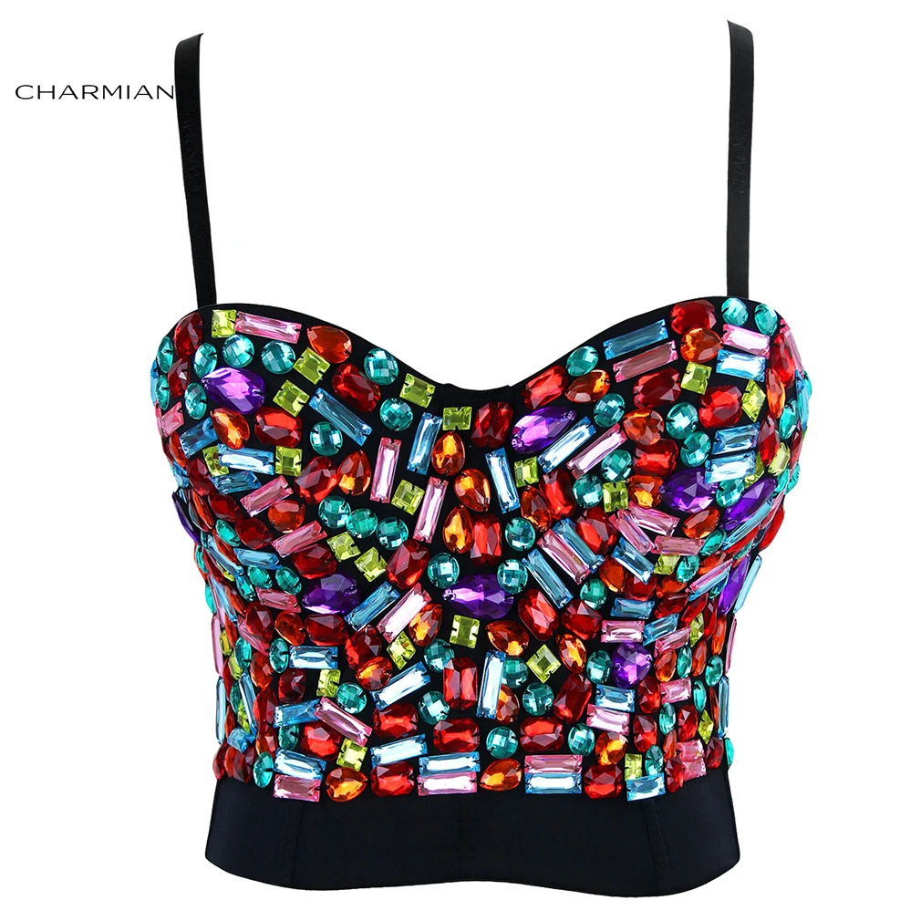 Top-de-strass-para-mulheres-espartilho-de-diamante-suti-push-up ...