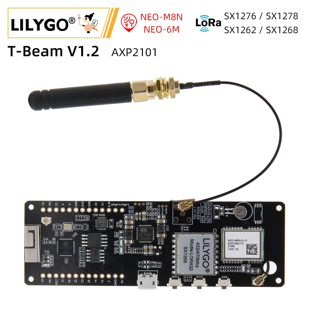 LILYGO-T-Beam-V1-2-ESP32-LoRa-Module-LoRaWAN-Long-Range-433MHz-868MHz ...