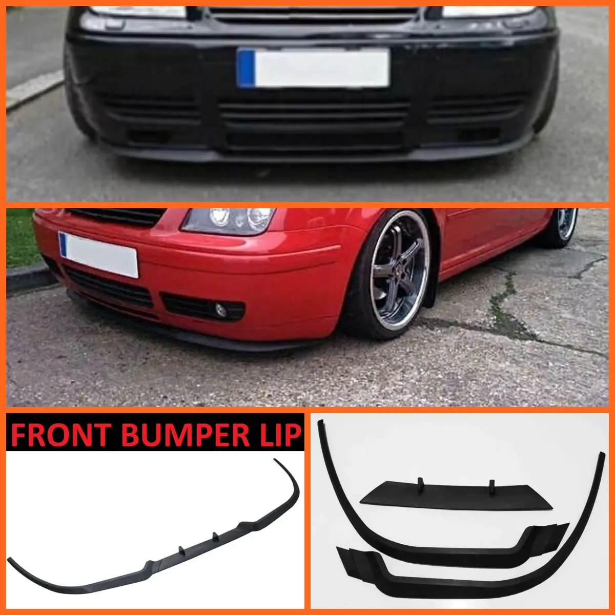 For Jetta Mk4 Cupra Splitter R Lip Front Bumper Lower, 46% OFF
