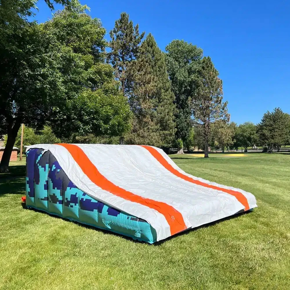 Bmx Freestyle Inflatable Stunt Landing Ramps Flying Inflatable Fmx Jump ...