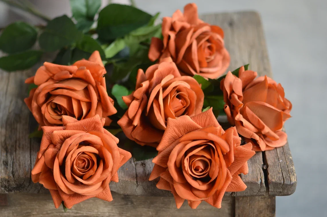 Orange Rose Flowers