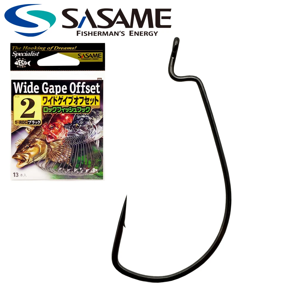 Wide Gap Hooks | SASAME Fishing Hooks | Offset Worm Hook | The World Top Level Fishing Hook ...