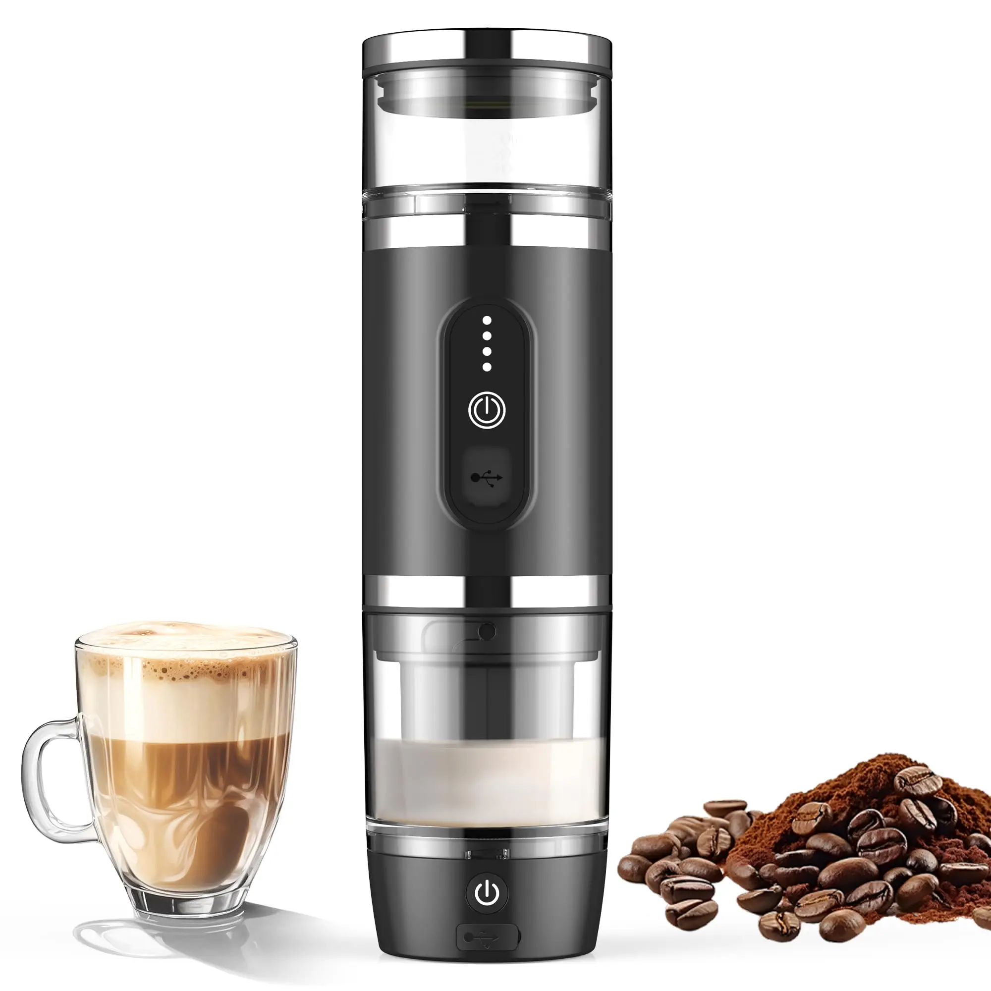 Hobsir Portable Electric Espresso Maker, Travel Coffee Machine for ...