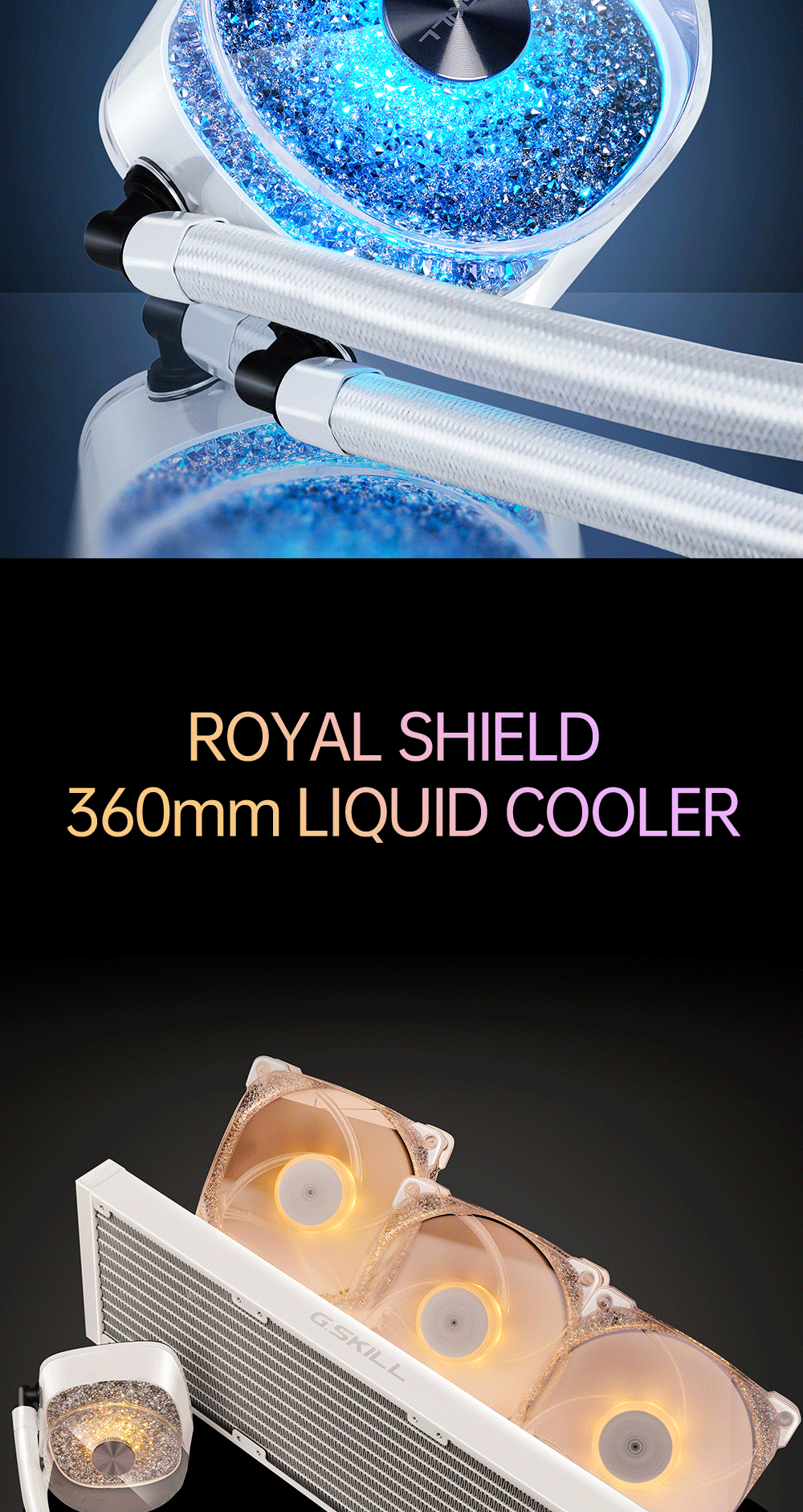 GSKILL ROYAL SHIELD 360 White 360mm AIO CPU Cooler - https://www ...