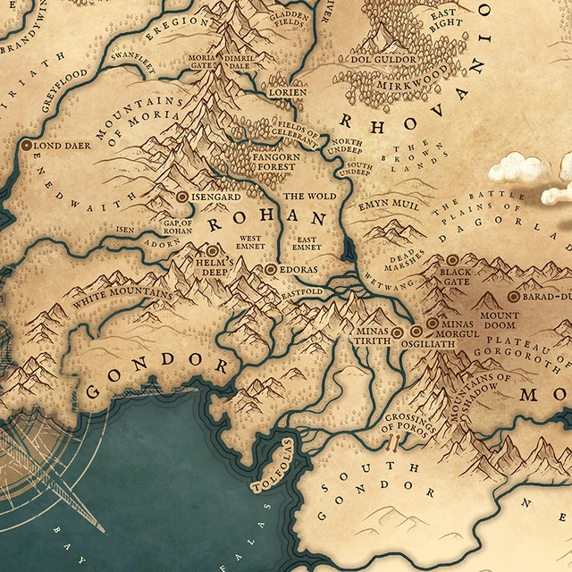 The Hobbit Map Wallpaper