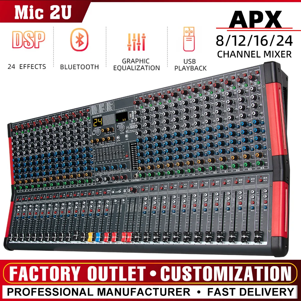 24-Channel-Mixer-Professional-Audio-Console-48V-playback-24-DSP-Effects ...