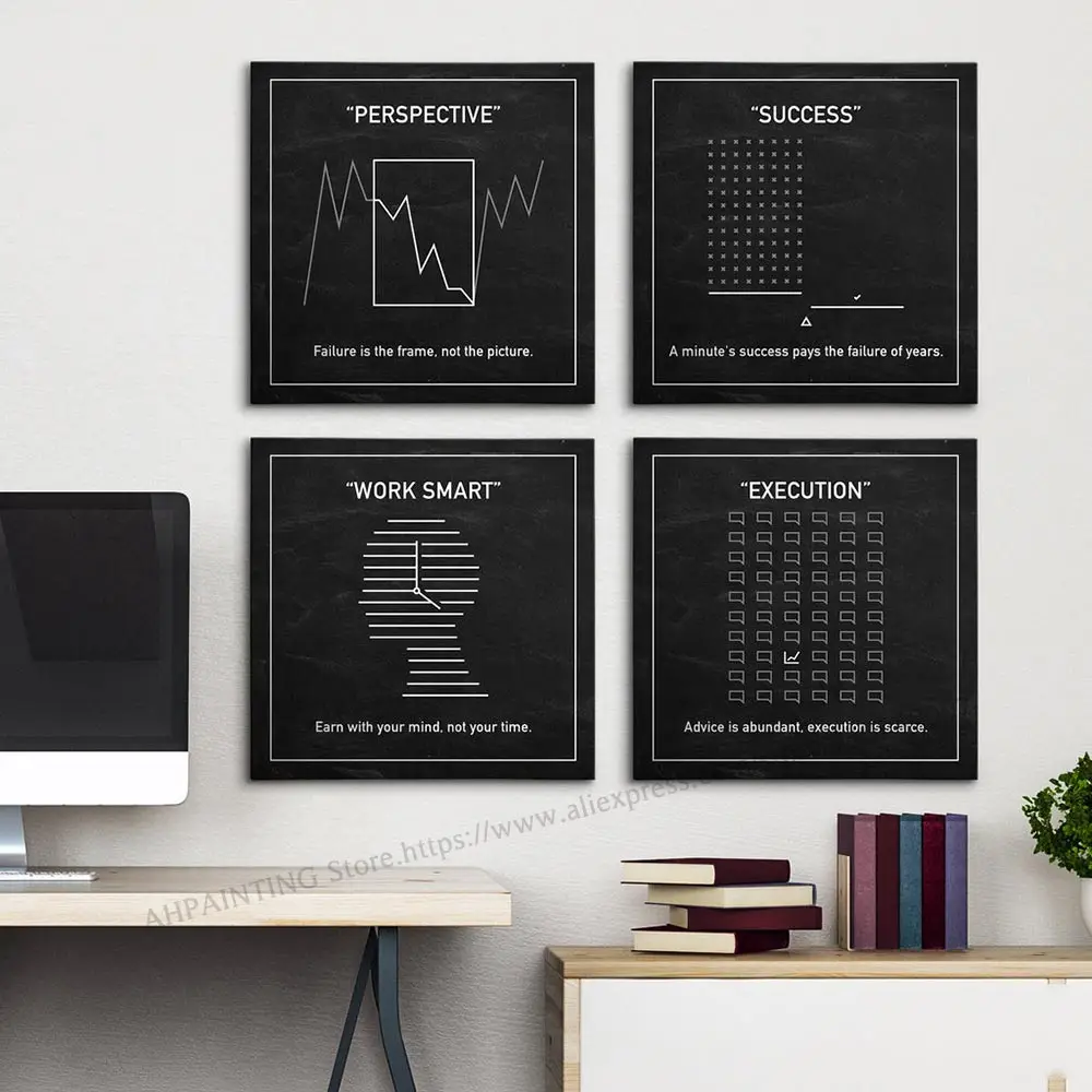 Success-List-Motivational-Canvas-Painting-Print-Picture-Inspirational ...