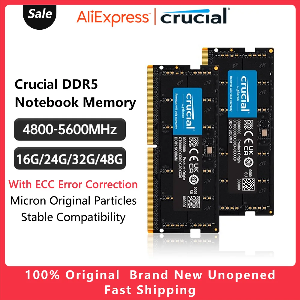 Crucial-RAM-DDR5-4800MHz-32GB-5600MHz-16GB-24GB-32GB-48GB-262pin-SO ...