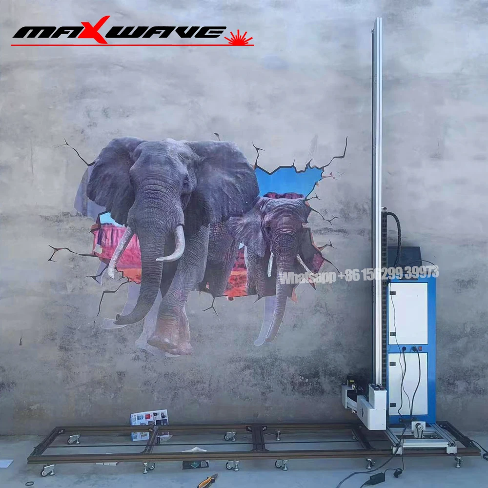 Impresora de pared con ruedas, máquina de impresión de suelo, impresión ...