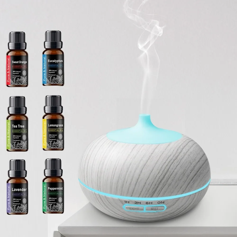 Essential Oil Air Humidifiers for home 500ml with colorful lights ...