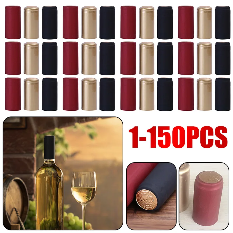 50-150Pcs-PVC-Wine-Cover-Set-Shrinkable-Sealing-Cap-Wine-Cellars-Bottle ...