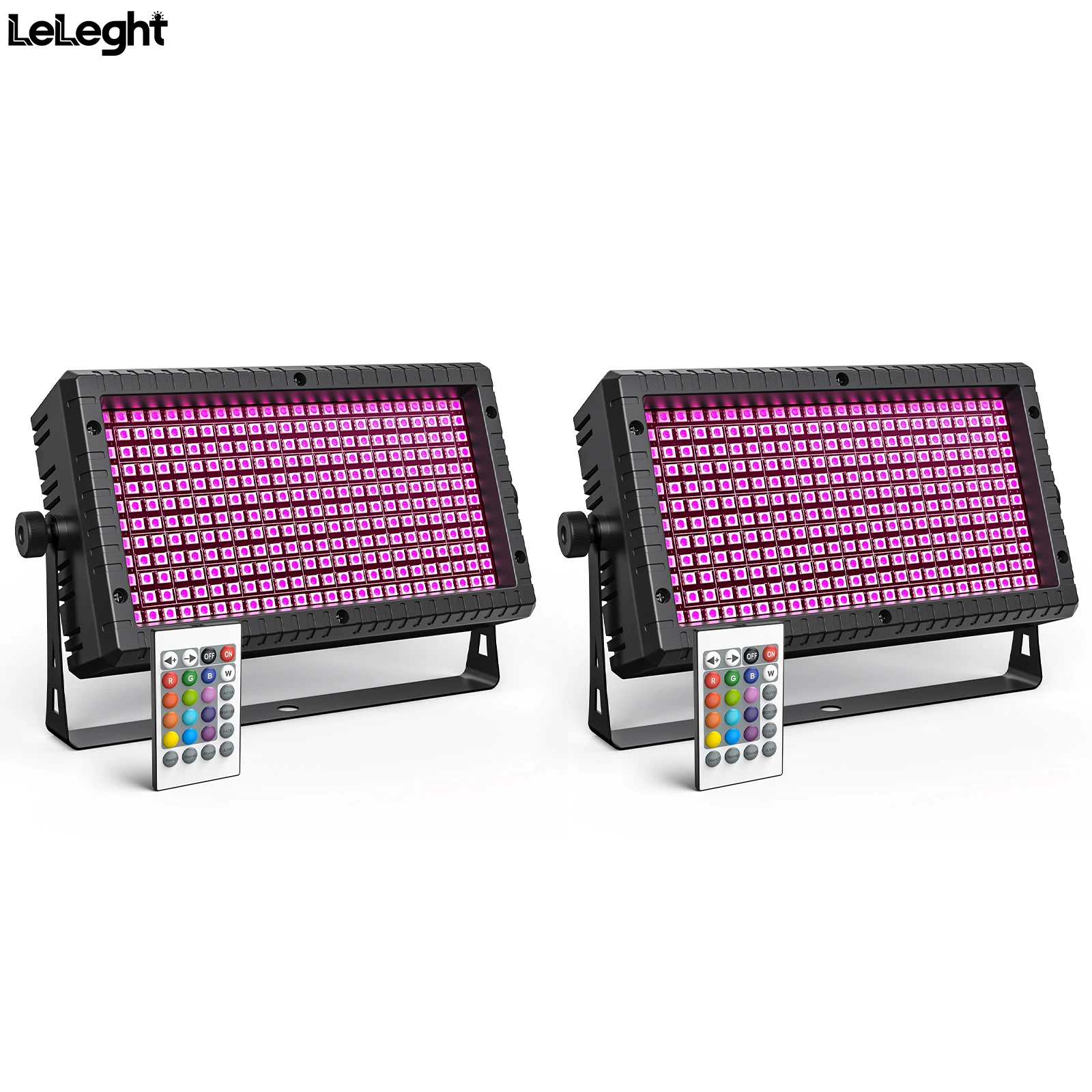 Leleght 2Pcs 60W Mini LED Strobe RGBW 4in1 Wallwasher Light By DMX512 ...