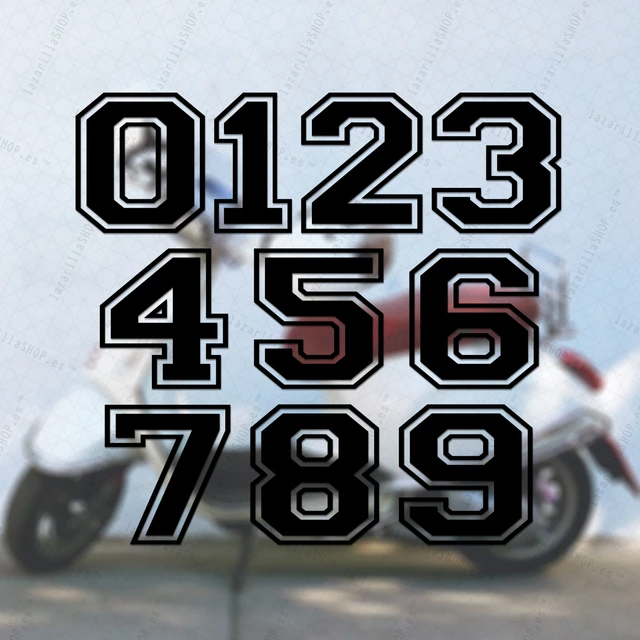 Sticker Design For Motorcycle Numbers