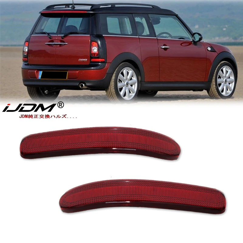 Rear-Bumper-Light-Reflectors-Lens-Cover-Car-Accessories-Plastic-Red-Fit ...