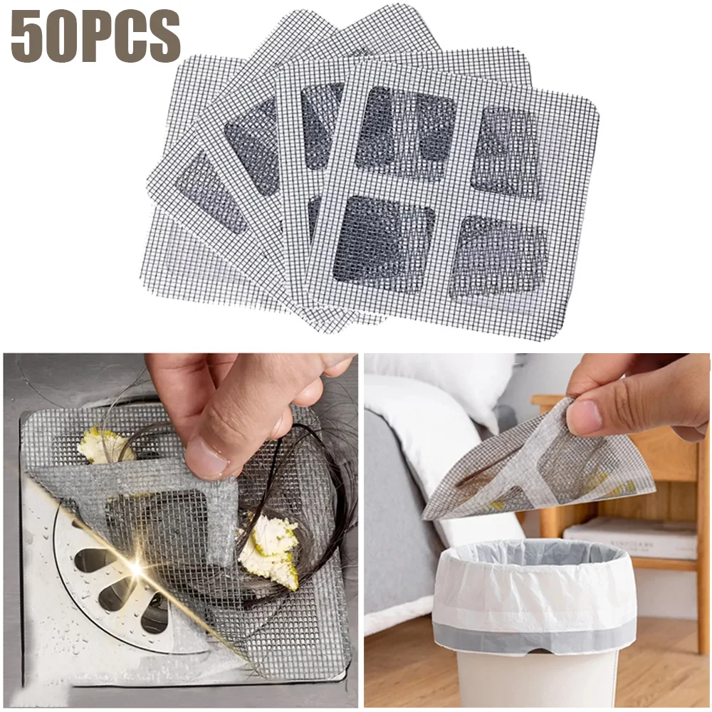 10-50Pcs-Anti-Blocking-Filter-Screen-Kitchen-Bathroom-Disposable-Floor ...