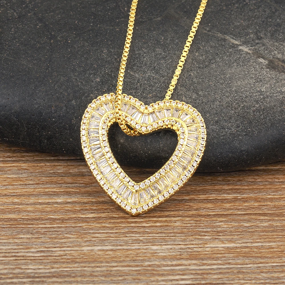 AIBEF-New-Arrival-Luxury-Rhinestone-Heart-Shape-Pendant-Women-Necklace ...