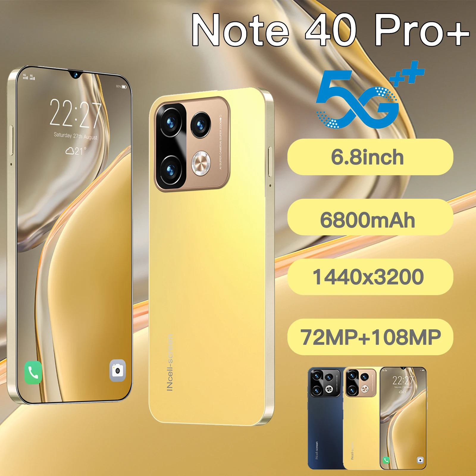 Smartphone-Note-40-Pro-versi-n-Global-tel-fono-m-vil-con-pantalla ...
