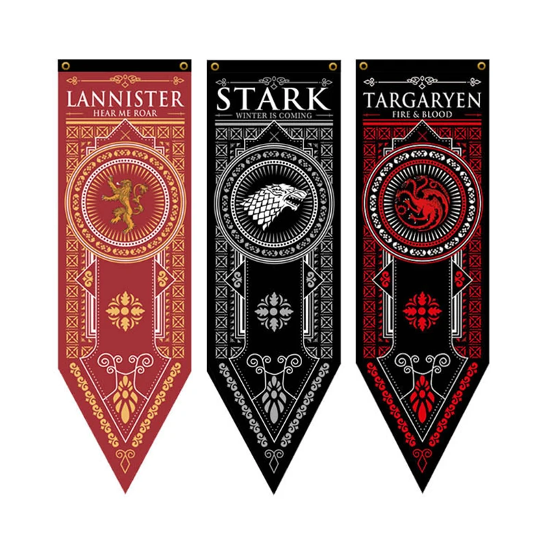 Cool-Party-Decoration-stark-flag-Families-Home-Decor-Wolf-Dragon-Banner ...