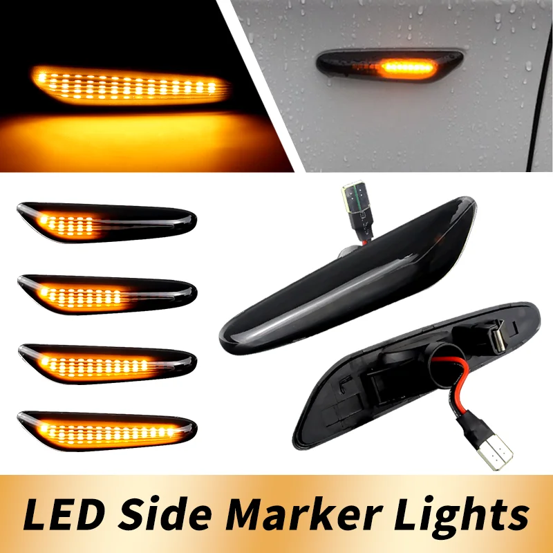 2PCS LED Side Marker Lights Canbus For BMW E82 E88 08-13 E46 02-05 E90 ...