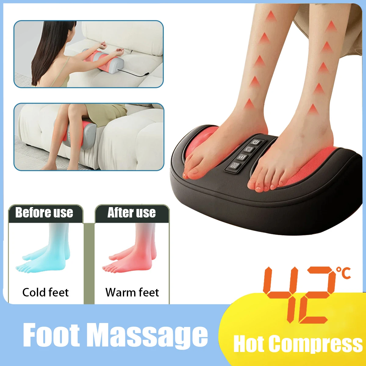 Hot-Compress-Electric-Foot-Massager-Feet-Machines-Shiatsu-Deep-Body ...