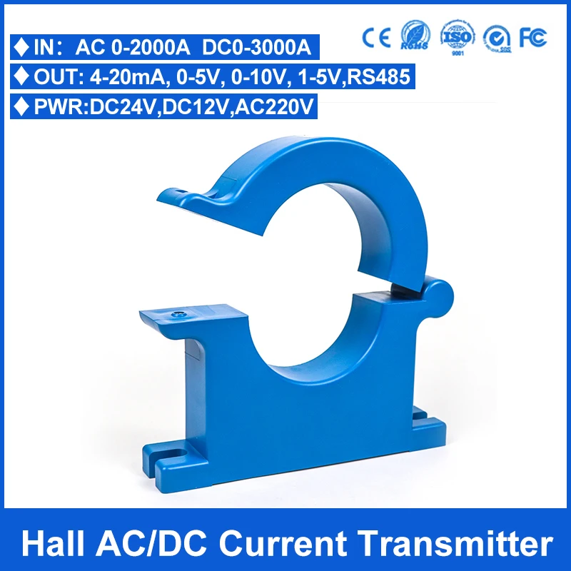 Open-electric-current-transformer-split-core-Current-sensor-transmitter ...