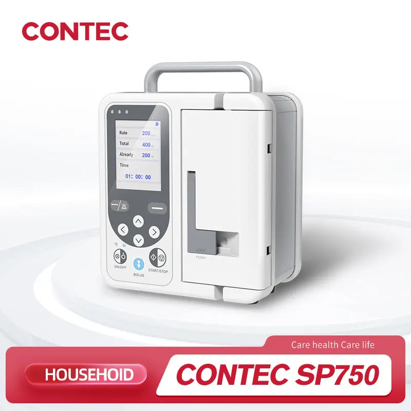 CONTEC SP750 Infusion pump real-time alarm Large LCD Display Volumetric IV Fluid Syringe Pump ...
