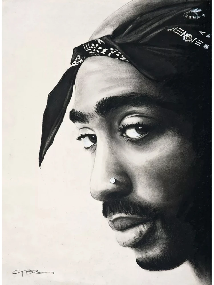 Tupac Color Stencil