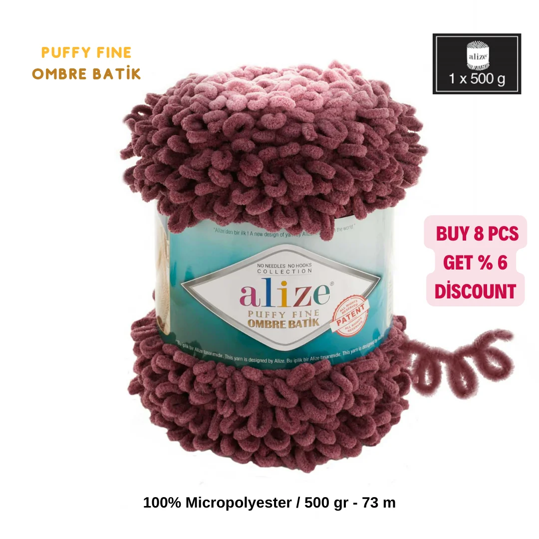 Alize hilo suave de Batik degradado fino hinchado para tejer con los ...