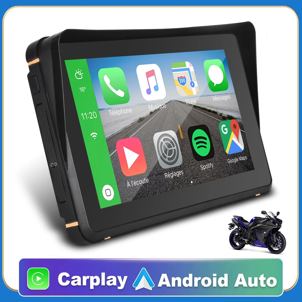 Navegador-especial-t-ctil-para-motocicleta-Monitor-de-CarPlay-IPX6-impermeable-inal-mbrico ...