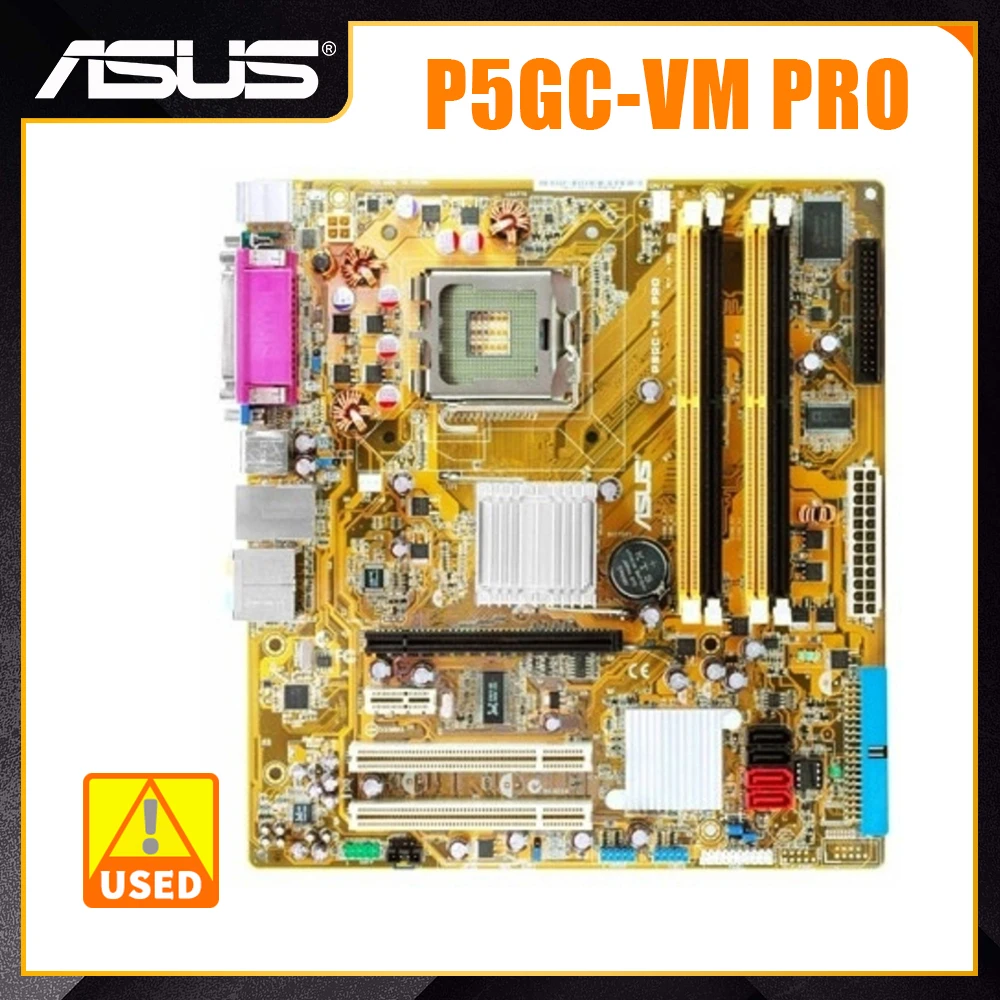 ASUS P5GC VM PRO LGA775 Intel 945GC, placa base Original para PC, DDR2 Core 2 Duo E4300 Celeron ...