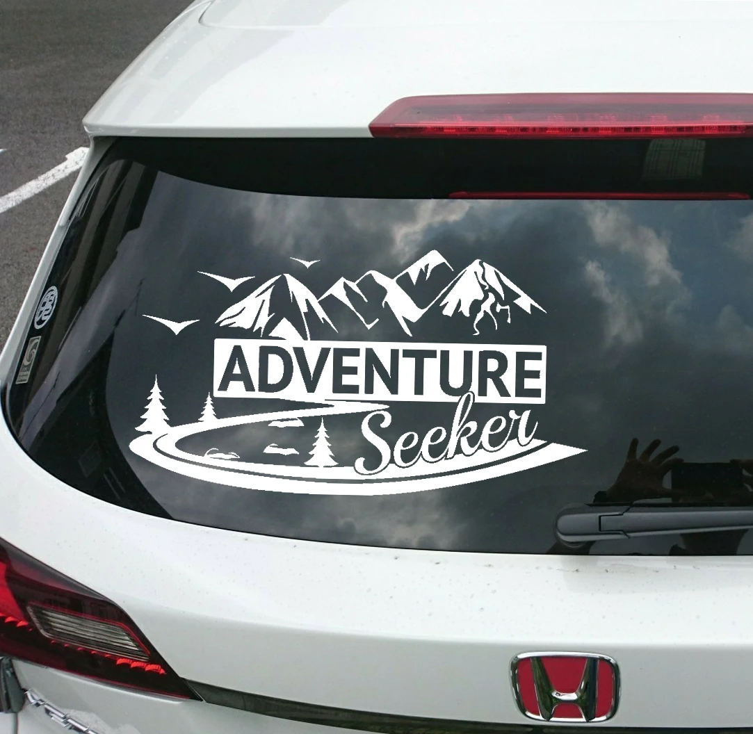 Adventure Seeker Funny Novelty Camping Travel Vinyl Car Sticker Decal ...