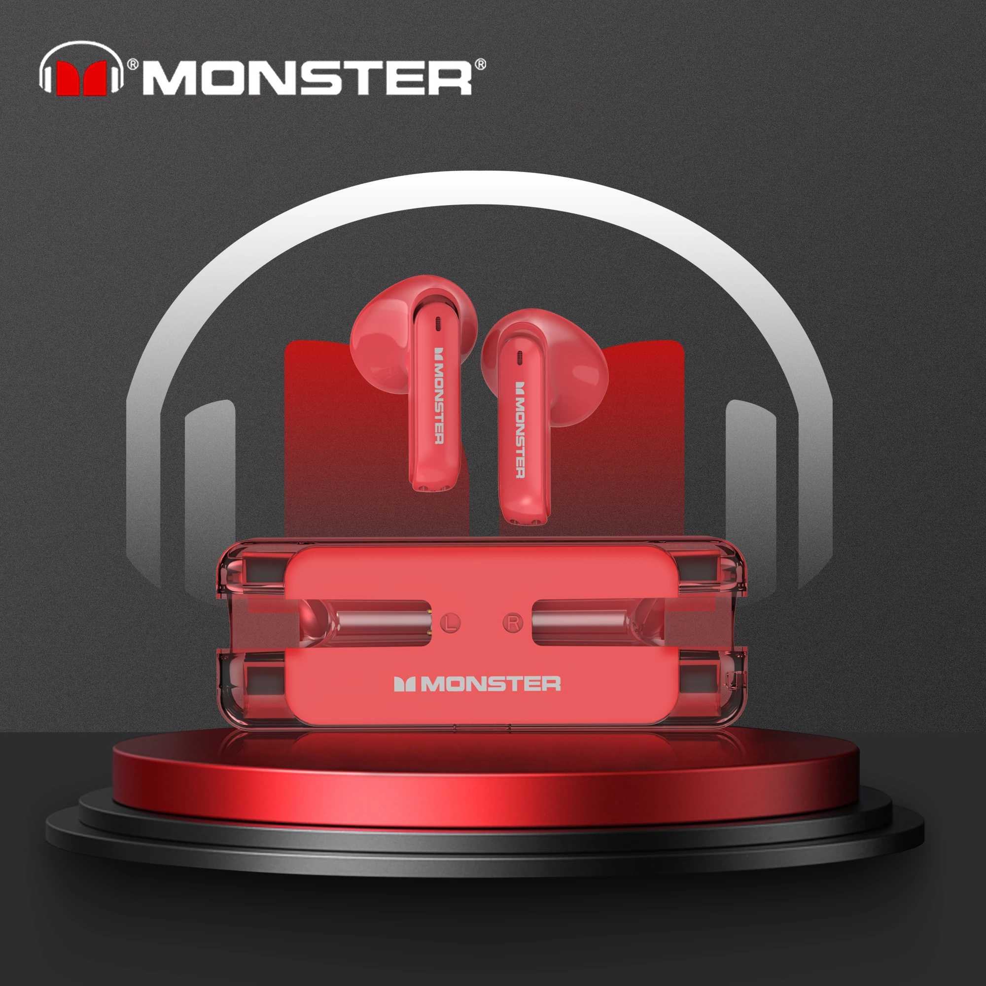 Monster XKT08 Gaming Earphone Ture Wireless Bluetooth 5.3 Headphones ...
