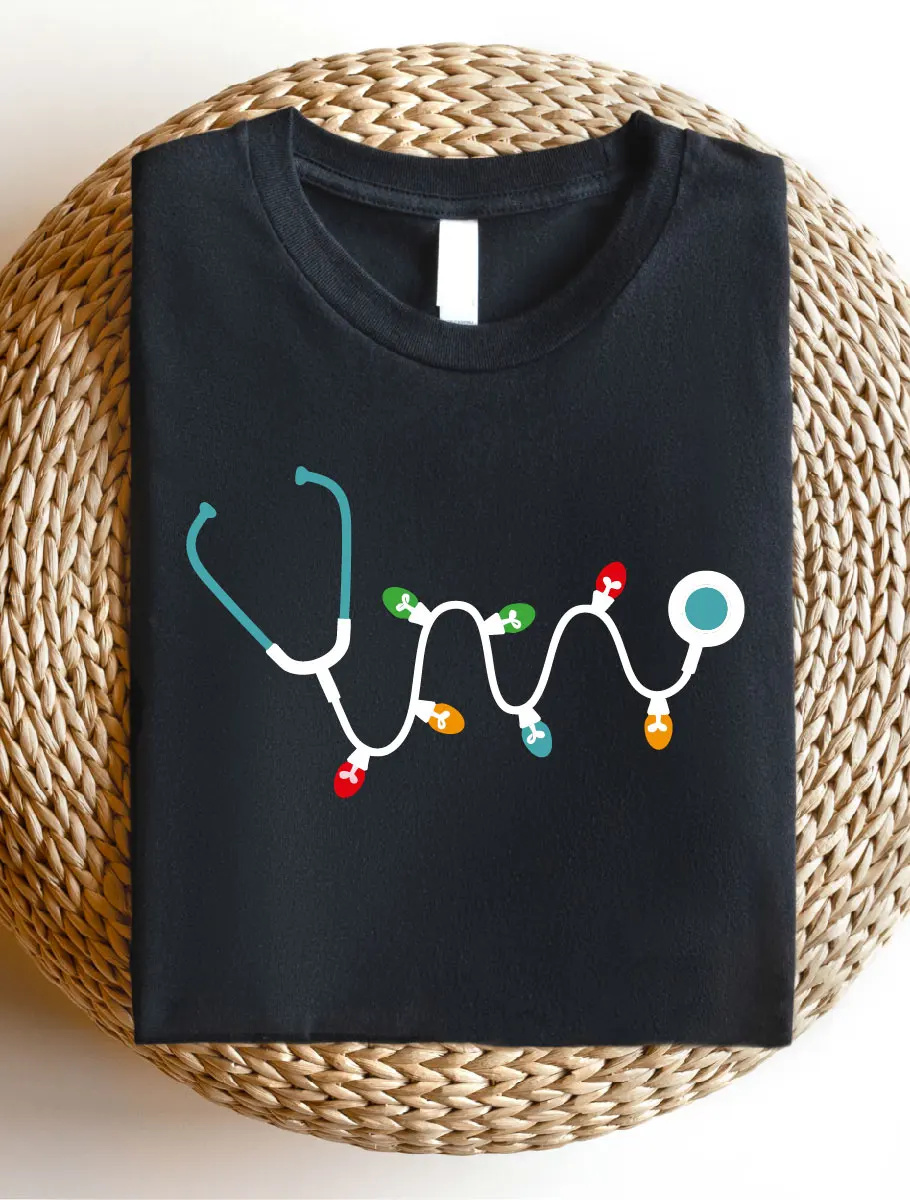Stethoscope-Shirt-Christmas-Crewneck-T-Shirt-Christmas-Gift-Idea-For ...