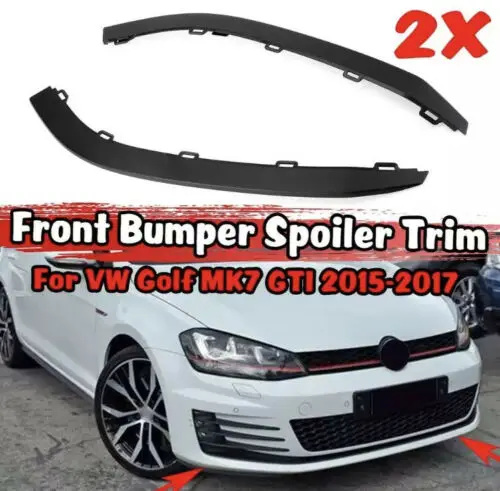 2PC-Car-Front-Bumper-Lip-Air-Deflector-Valance-Trim-Lower-Spoiler-For ...