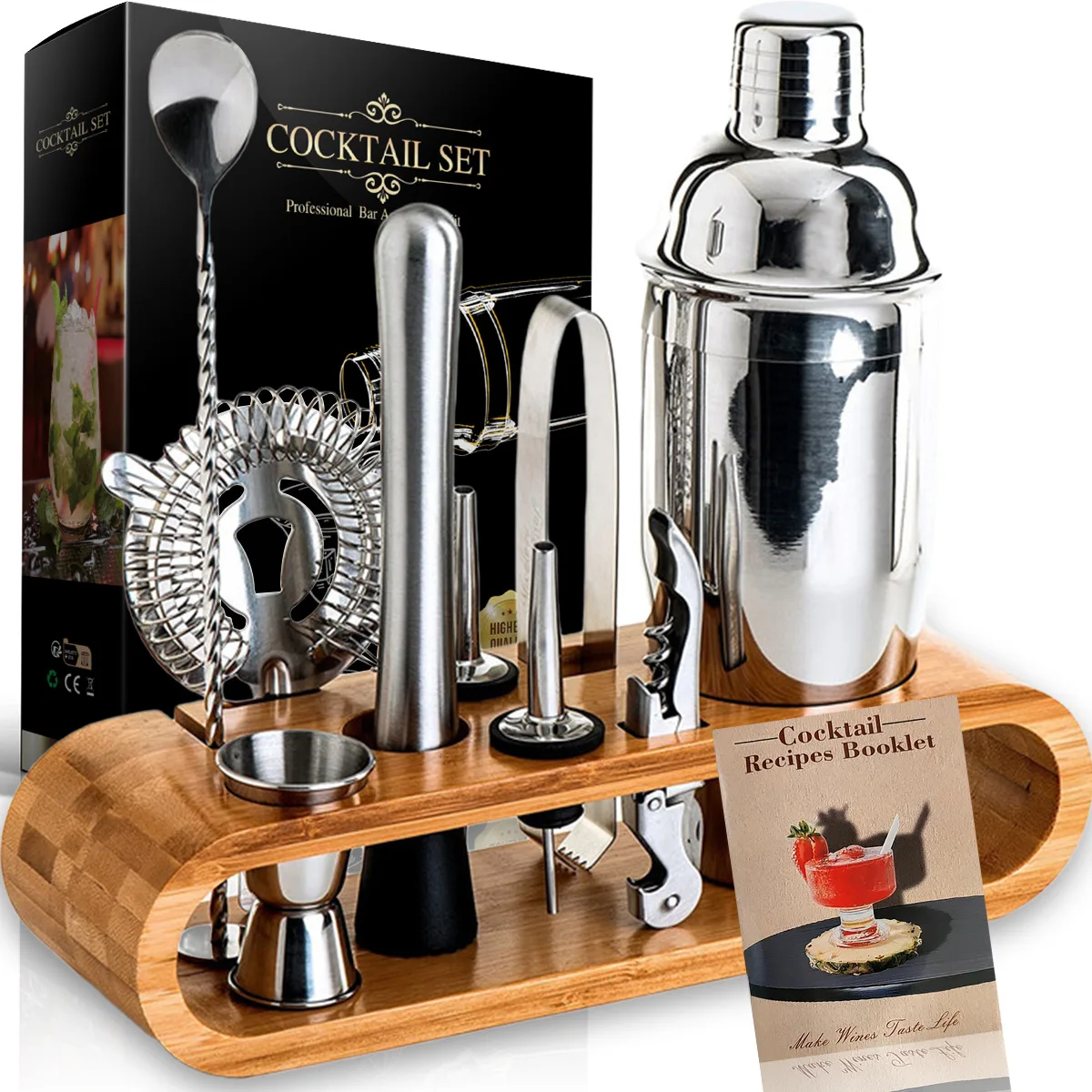 10-Piece-Mixology-Bartender-Kit-Bar-Tool-Set-With-Stylish-Bamboo-Stand ...