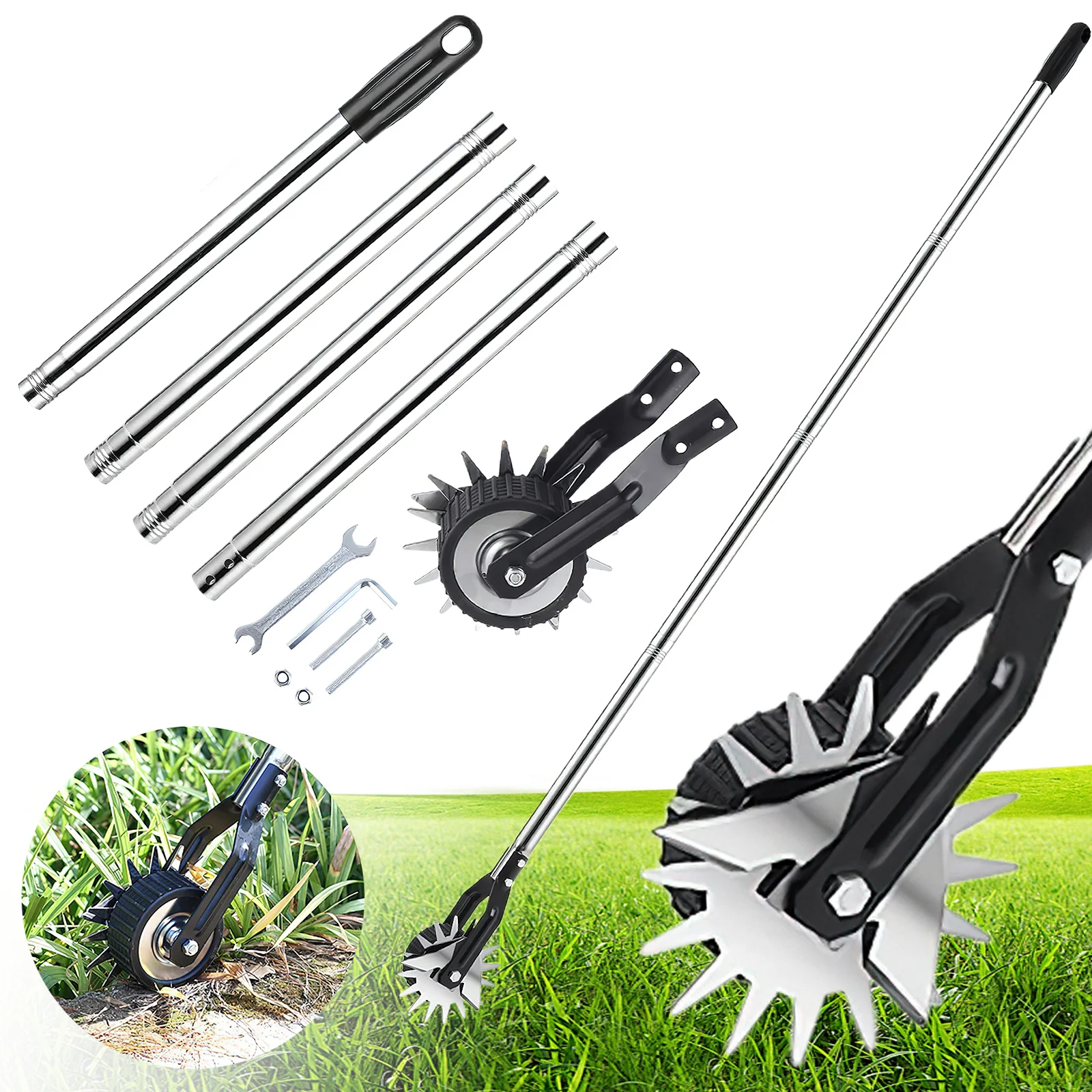 Wheeled-Manual-Edging-Machine-Grass-Trimmer-Lawn-Edge-Grinder-Lawn ...
