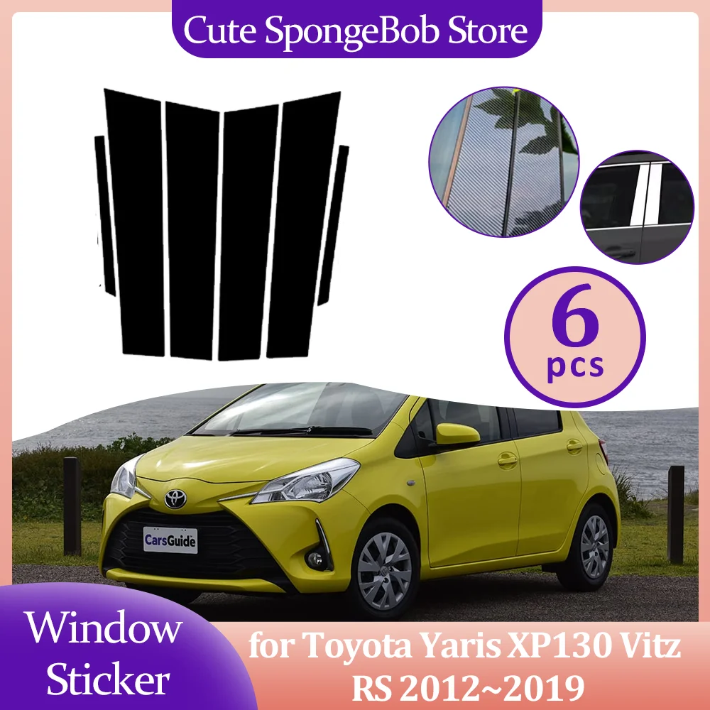 Car-Door-Window-Pillar-Sticker-for-Toyota-Yaris-XP130-Vitz-RS-2012-2019 ...