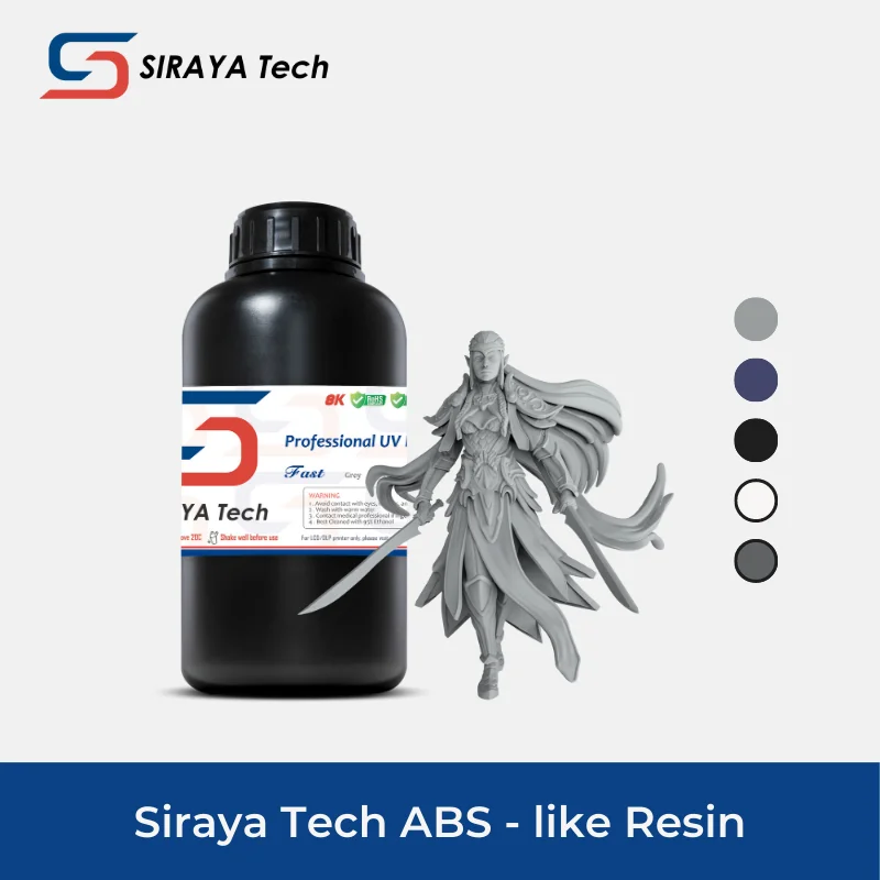 Siraya Tech ABS-Like 3D Printer Resin Fast Grey 405nm UV-Curing Non-Brittle Standard ...