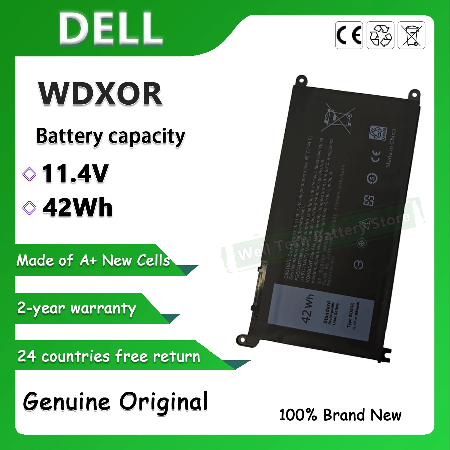 Genuine-WDXOR-Laptop-Battery-For-Dell-Inspiron-13-5000-5368-5378-7368 ...