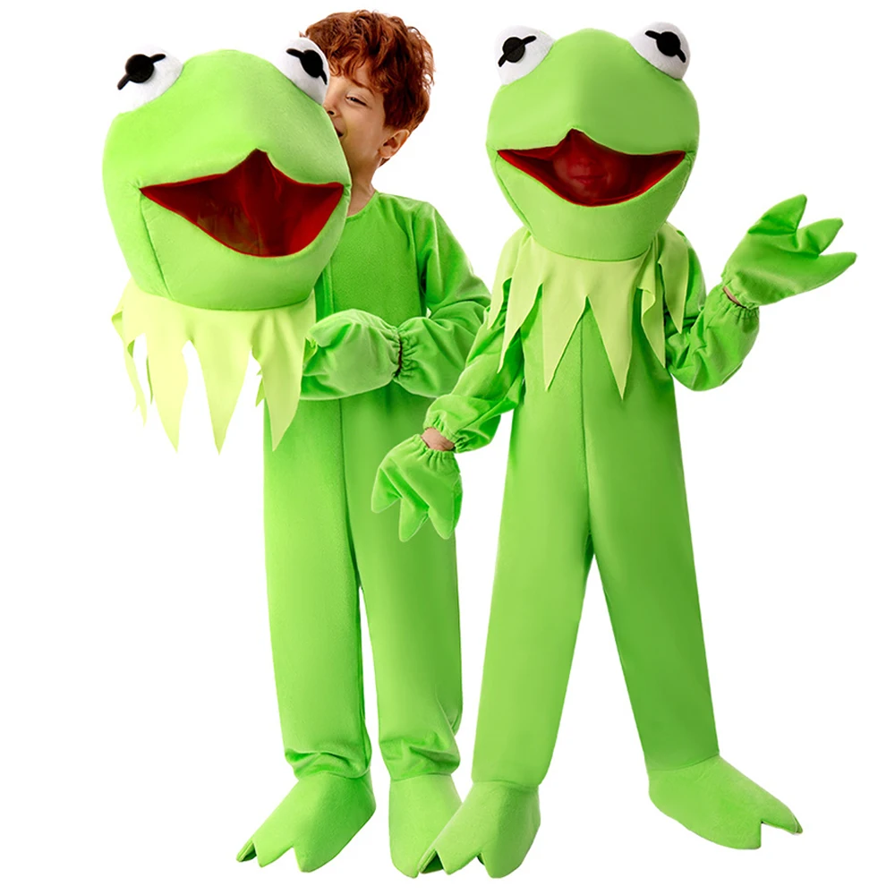Muppets-Kermit-Costume-Green-Animal-The-Frog-Costume-da-bambino-Kids ...