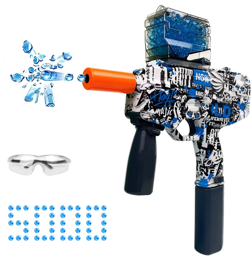 Mp9/mp5 Fake Gun Toy Electric Gel Ball Blaster Gel Shooter Gun Backyard ...